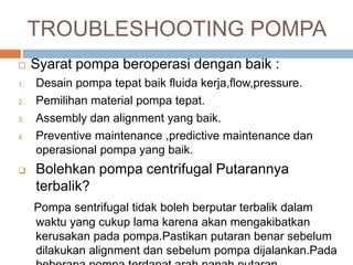 pembahasan jenis - jenis pompa pada jurusan teknik mekanik industri | PPT