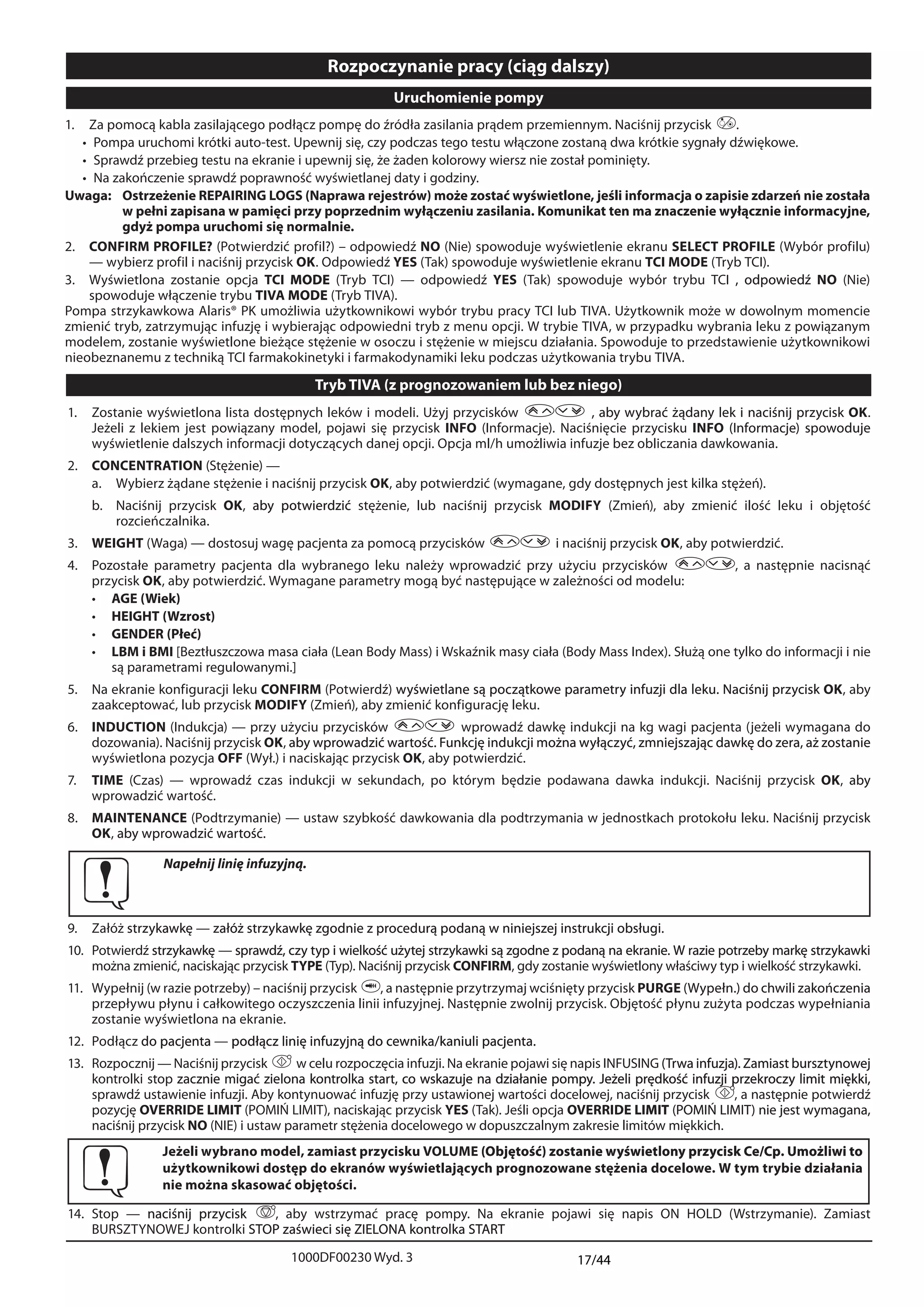 Pompa strzykawkowa Alaris PK, instrukcja obsługi | PDF