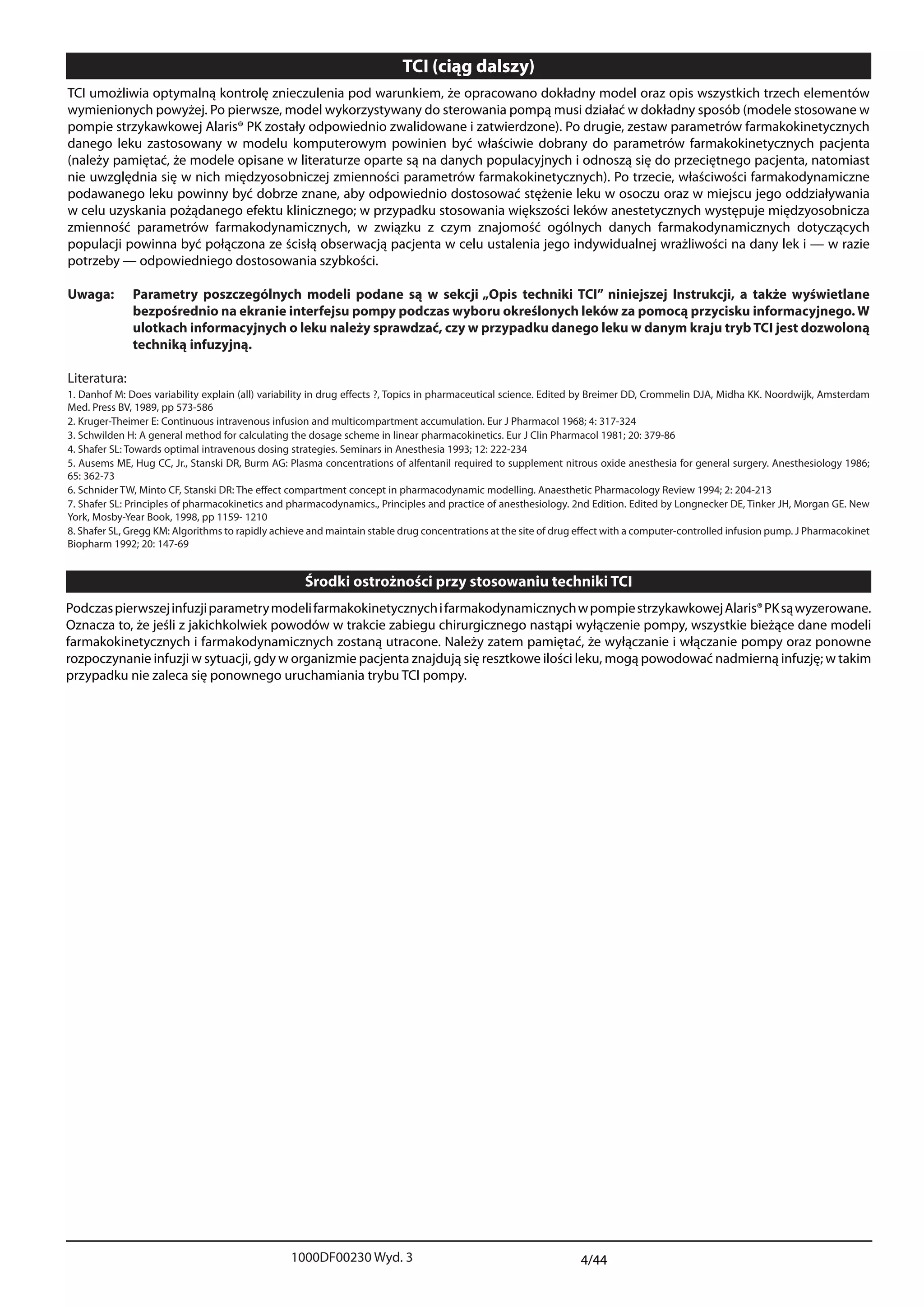 Pompa strzykawkowa Alaris PK, instrukcja obsługi | PDF