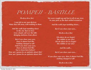 Pompeii by Bastille | PDF