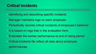 Principles of Management - Performance Appraisal methods | PPSX