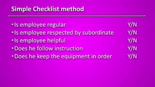 Principles of Management - Performance Appraisal methods | PPSX
