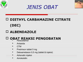 Pemberian Obat Massal Pencegahan (POMP) Filariasis | PPT