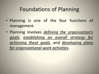 Principles of Management - Planning | PPTX