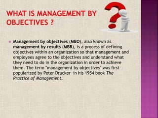 management by objective | PPTX