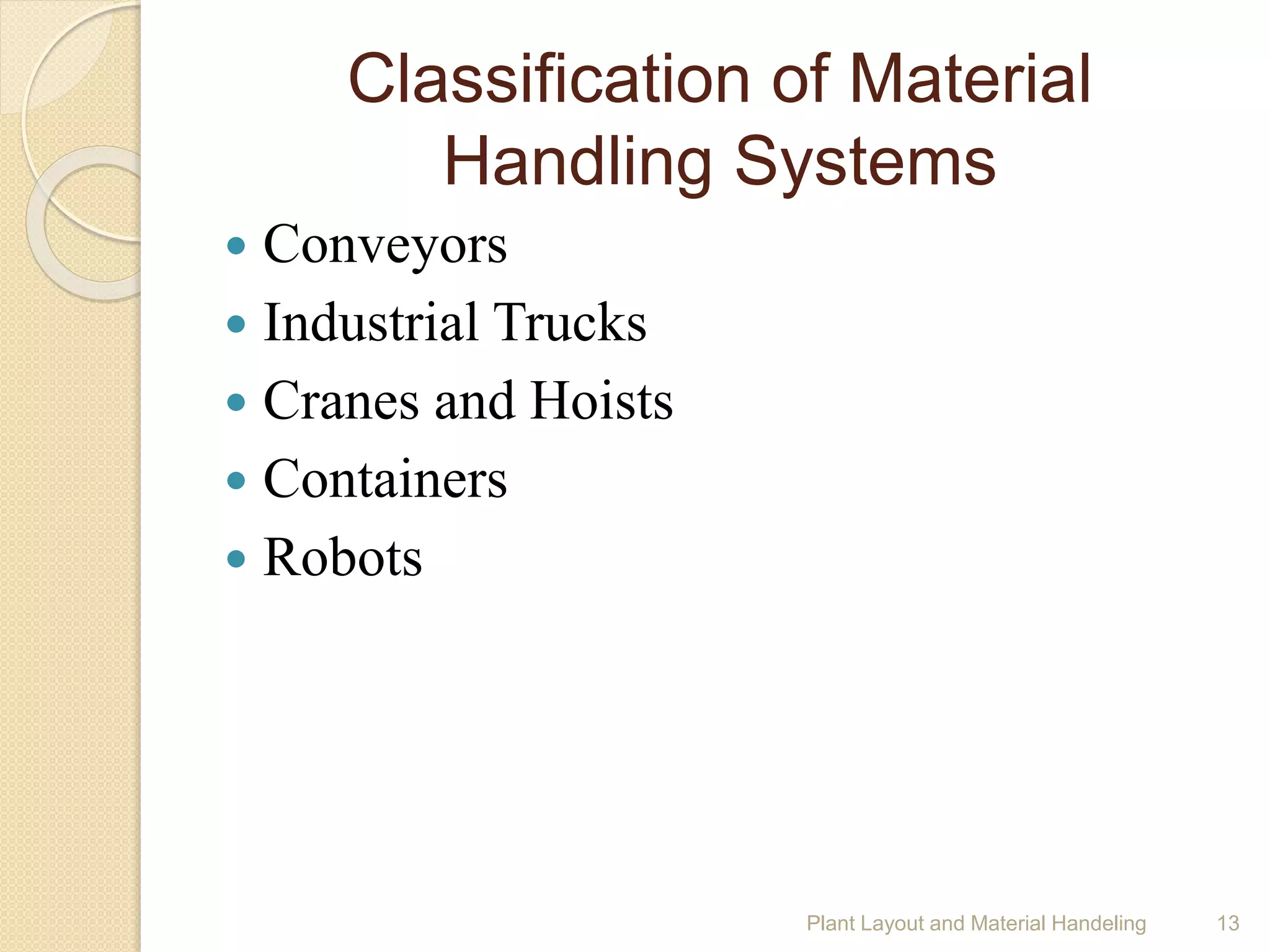 Plant Lay out and Material Handeling | PPTX