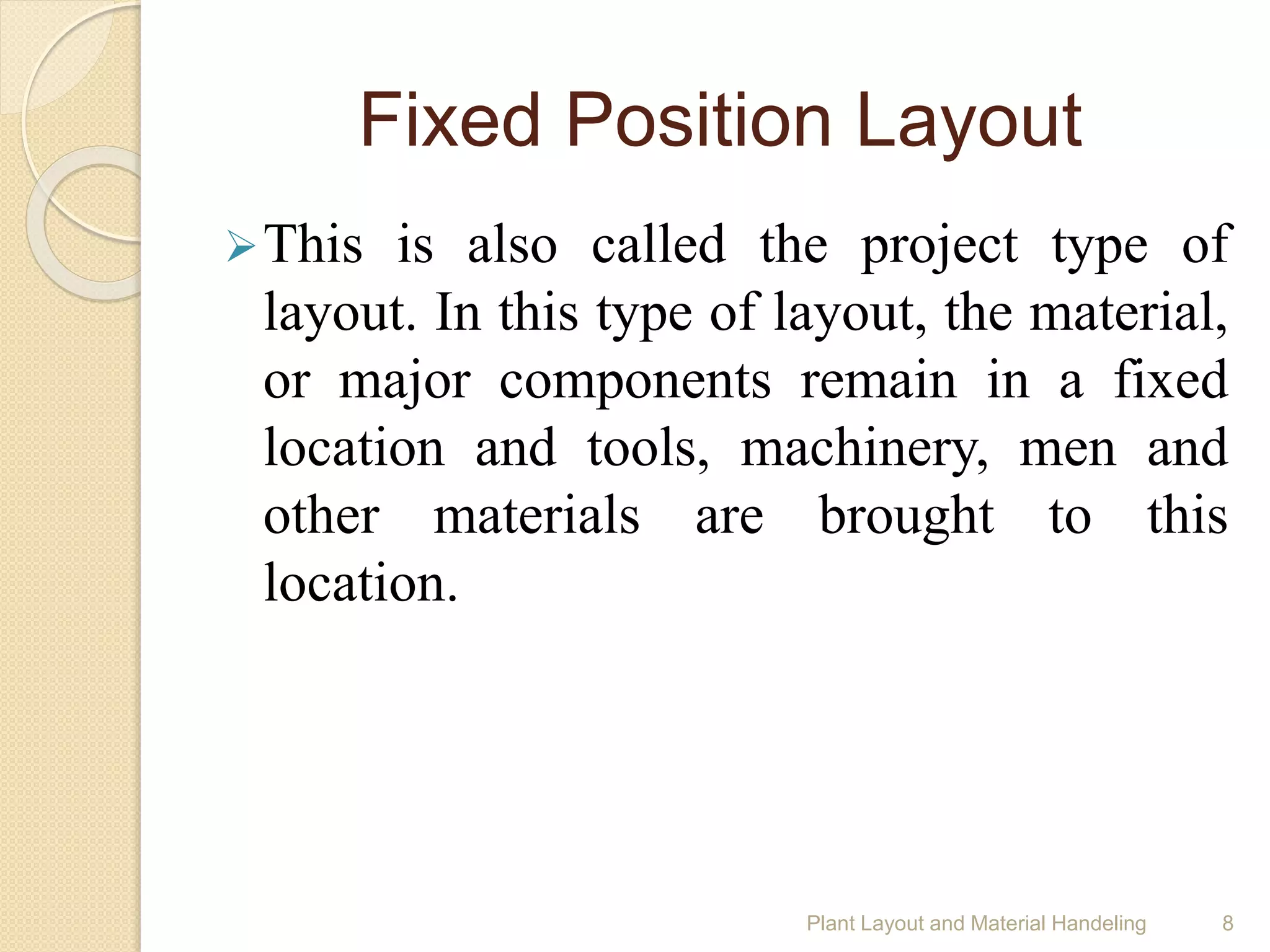 Plant Lay out and Material Handeling | PPTX
