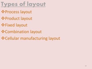 plant layout PPT - FACTORS, OBJECTIVES, ADVANTAGES | PPTX