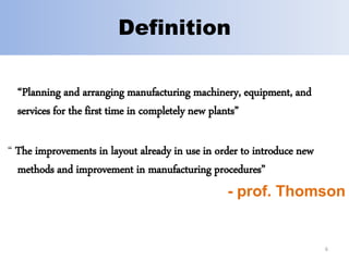 plant layout PPT - FACTORS, OBJECTIVES, ADVANTAGES | PPTX