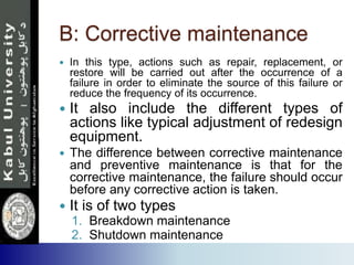 Maintenance Management (presentation) | PPTX