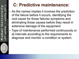 Maintenance Management (presentation) | PPTX