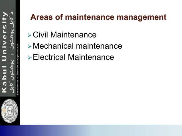 Maintenance Management (presentation) | PPTX | Mechanical and ...