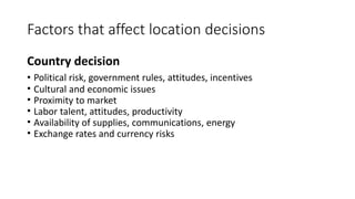 Factor affecting business location decisions | PPTX