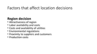 Factor affecting business location decisions | PPTX