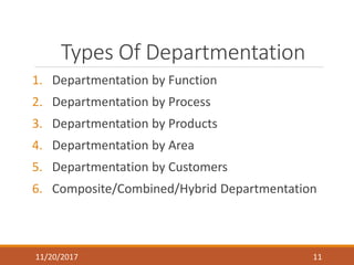 Departmentation | PPTX