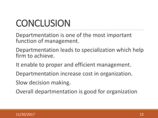 Departmentation | PPTX