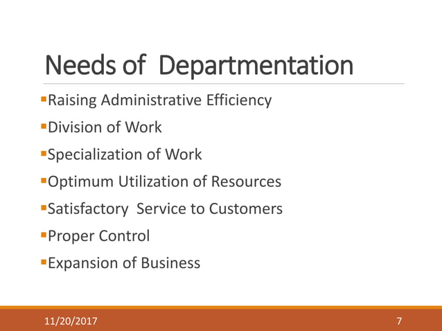 Departmentation | PPTX