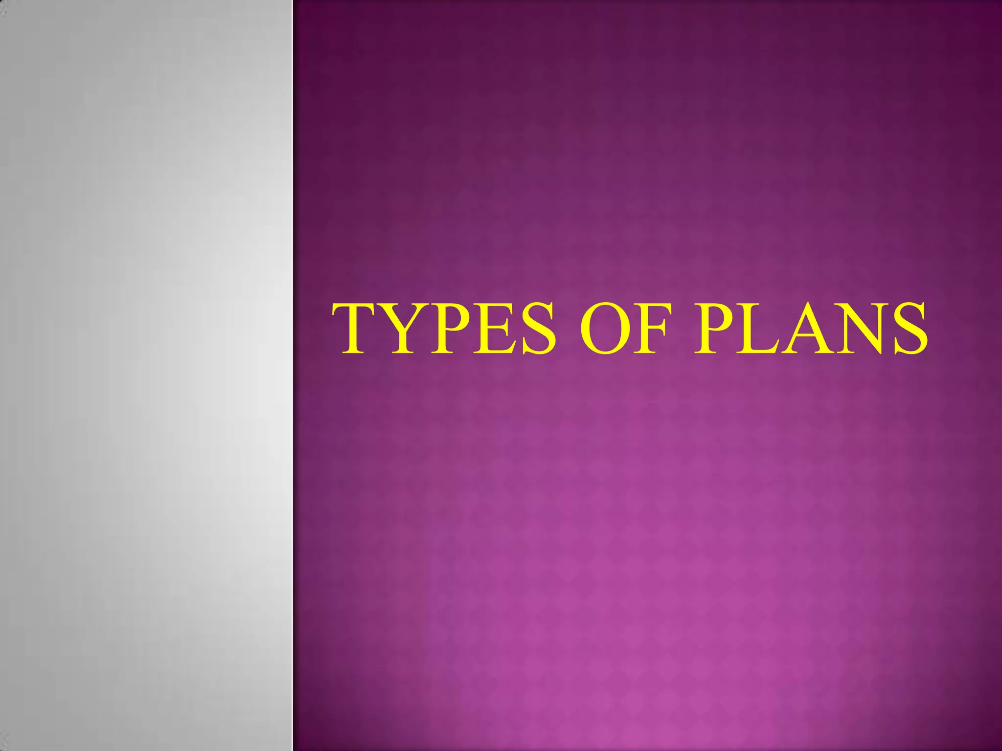 Types of plans | PPT