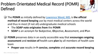 POMR and SOAP Notes | PDF