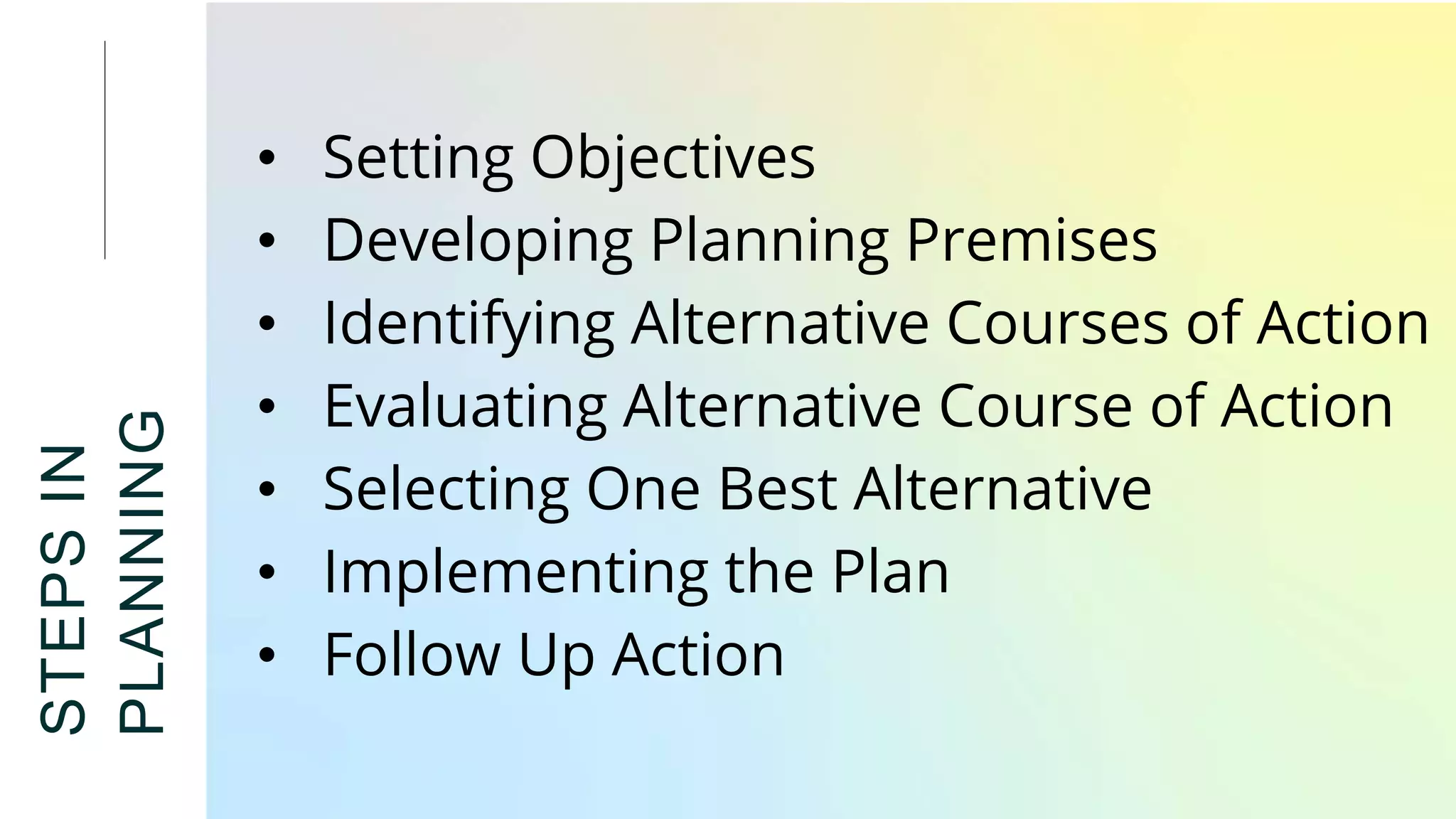 Steps of Planing | PPTX