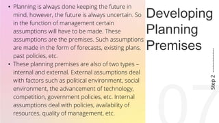 Steps of Planing | PPTX