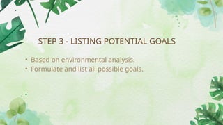 Goal formulation process principal of management | PPTX