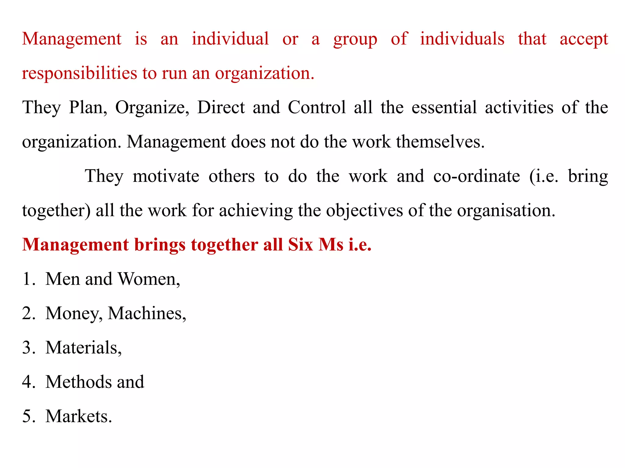 Principles Of Management Unit 1 | PPTX