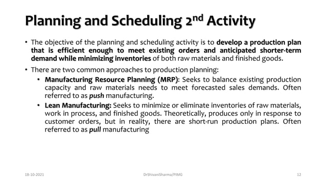 Pom unit 1 | PPTX | Manufacturing Industry | Industries