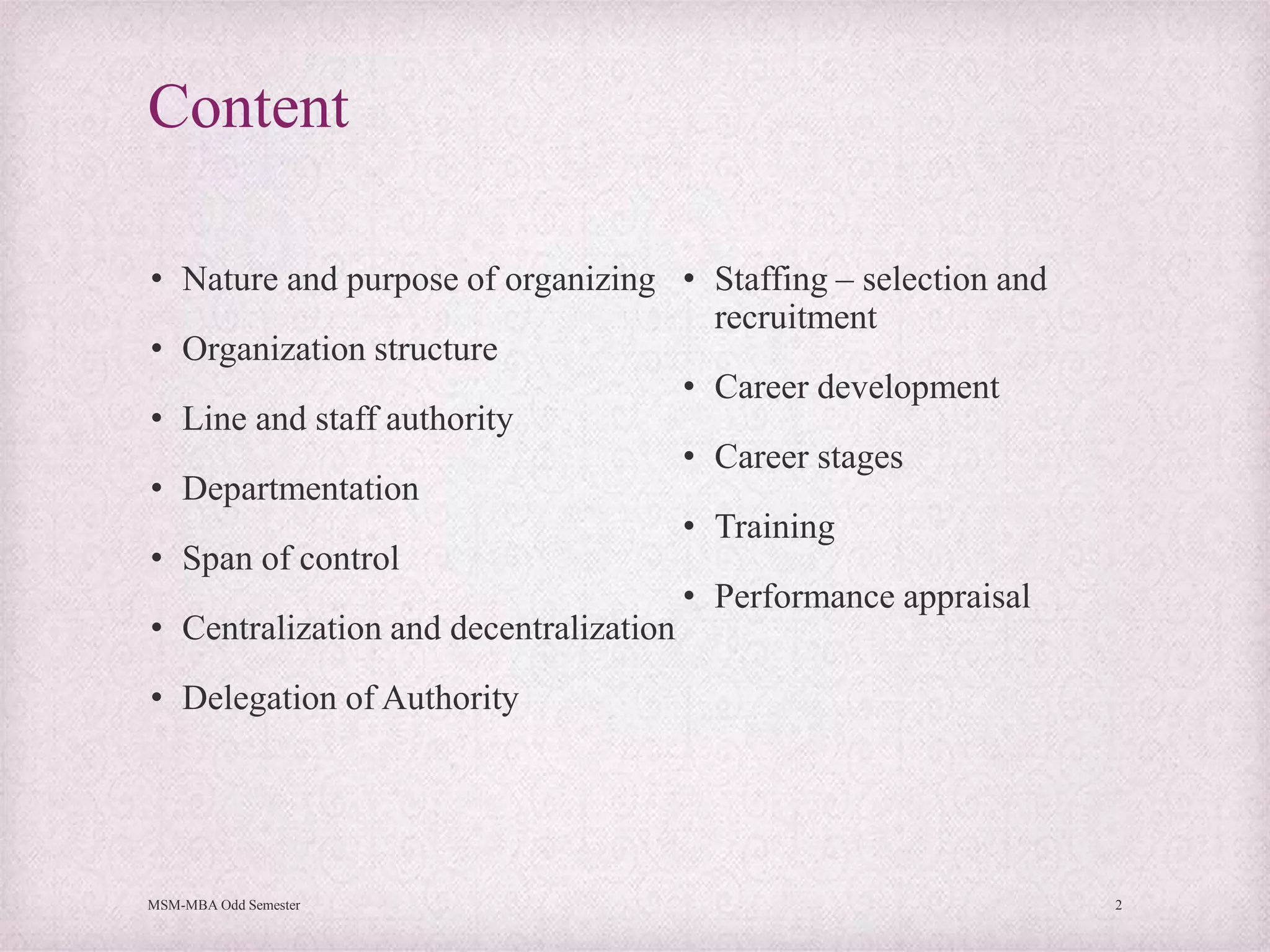 Principles of Management unit 3 organizing | PPTX