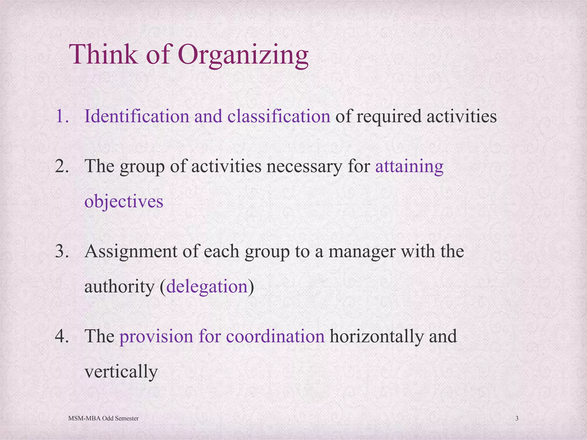 Principles of Management unit 3 organizing | PPTX
