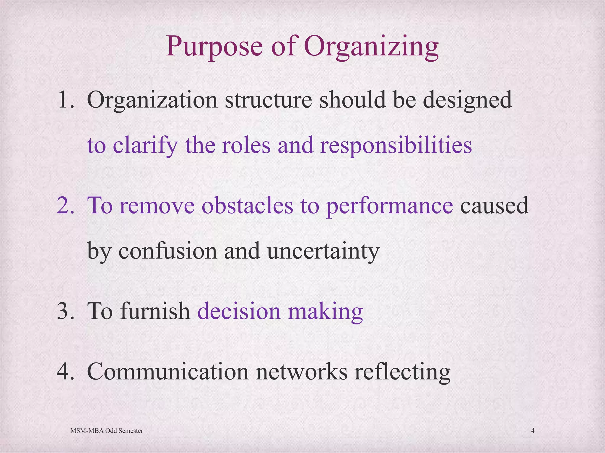 Principles of Management unit 3 organizing | PPTX