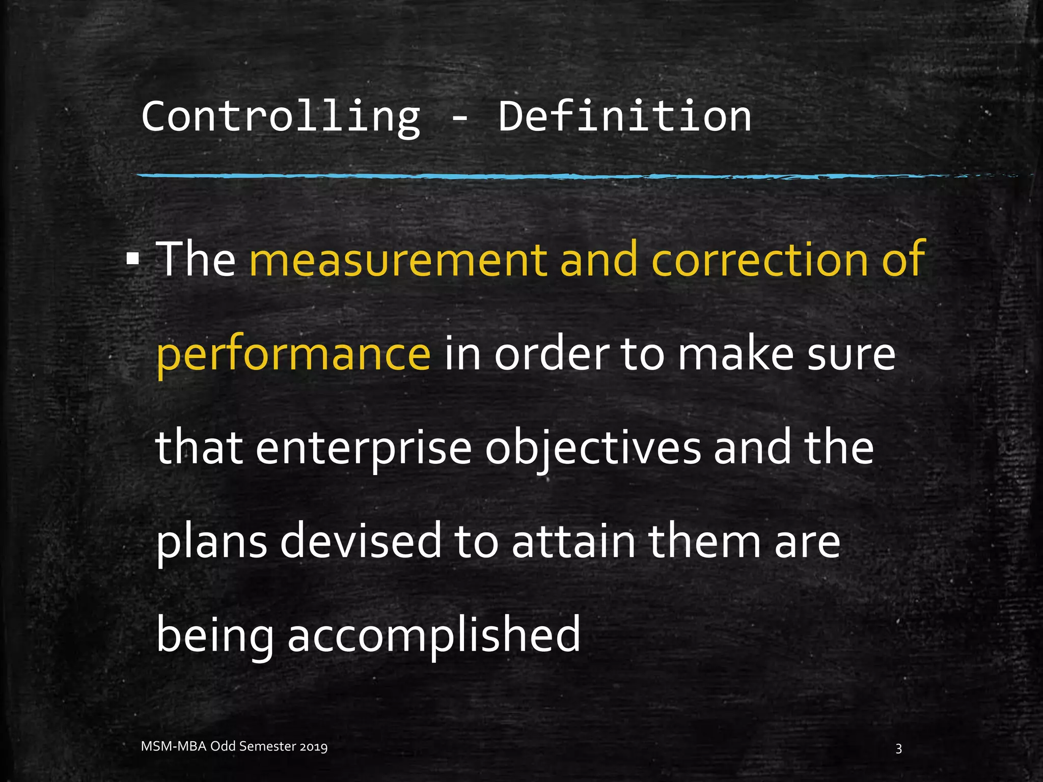 Principles of Management Unit 5: Controlling | PPTX