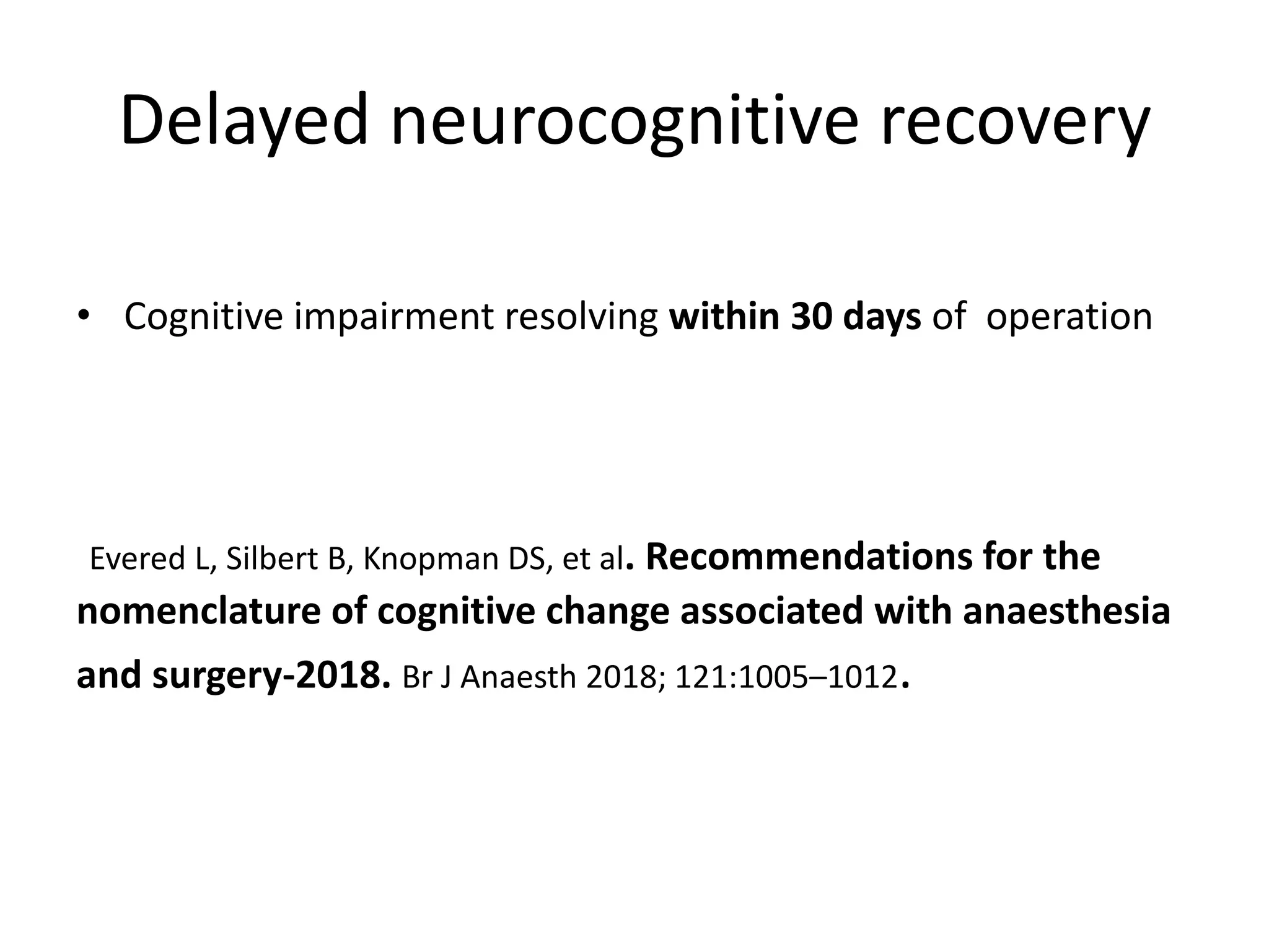 Perioeprative neurocognitive dysfunction | PPTX