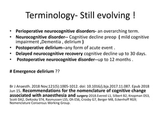 Perioeprative neurocognitive dysfunction | PPTX