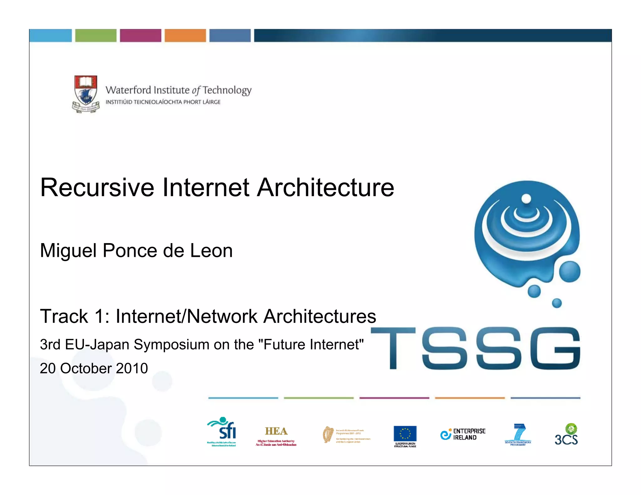 RINA: Recursive Inter Network Architecture | PDF