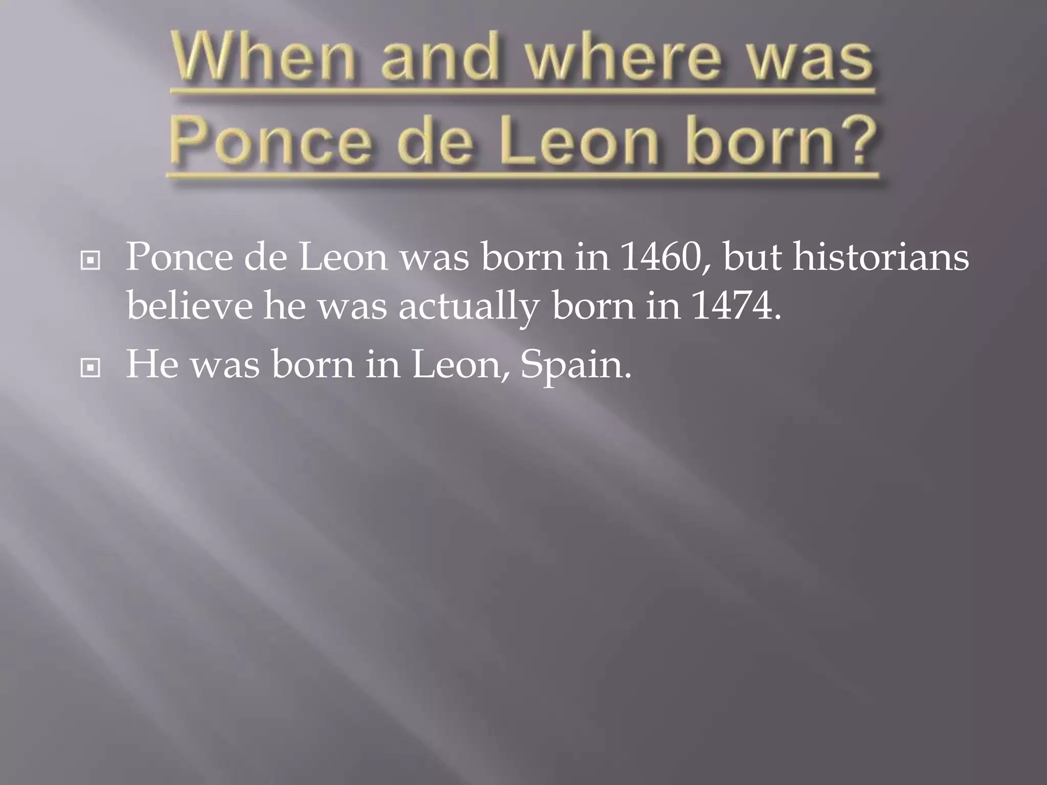 Ponce de leon | PPT