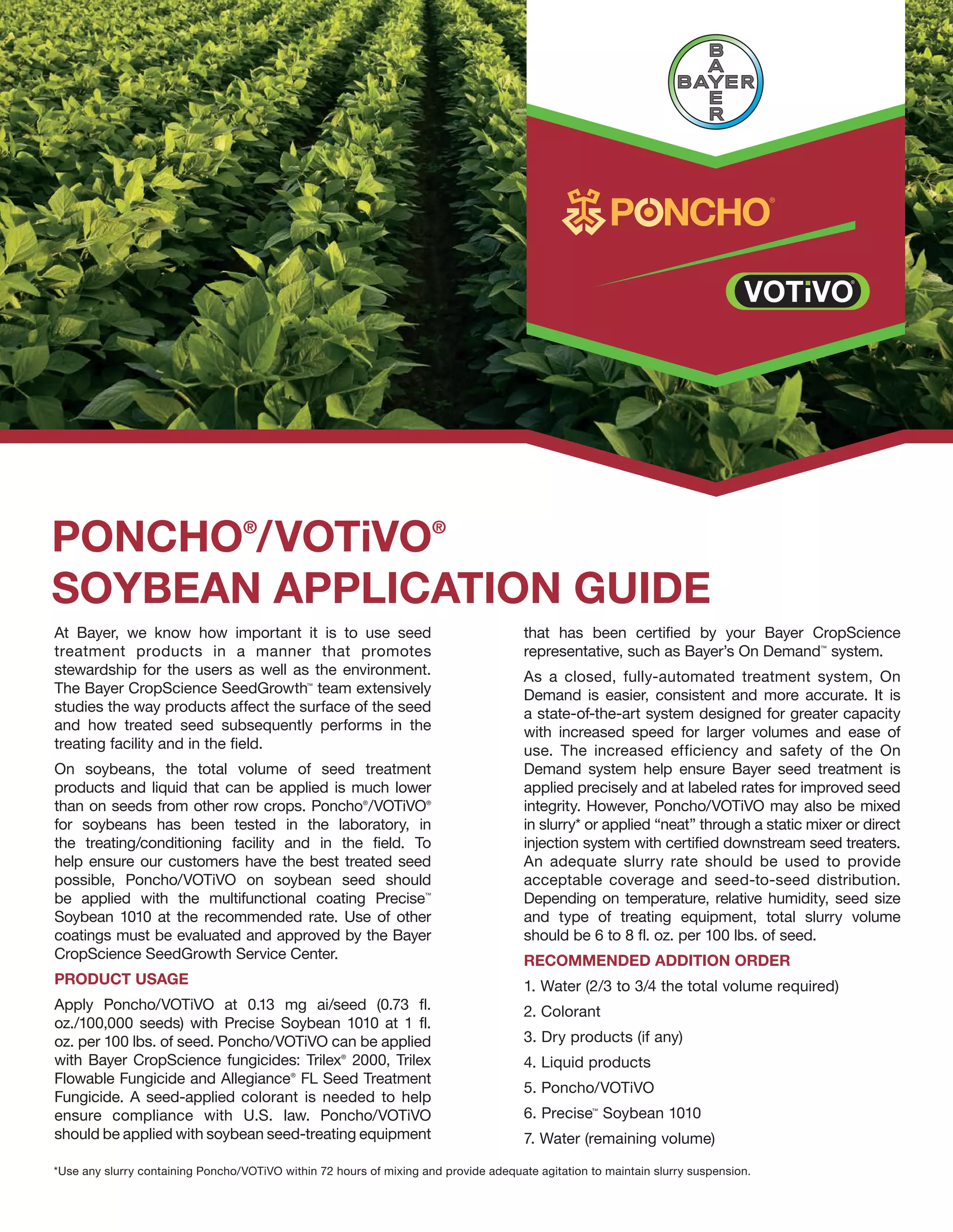 Poncho®/VOTiVO® Soybean Handling Guide | PDF