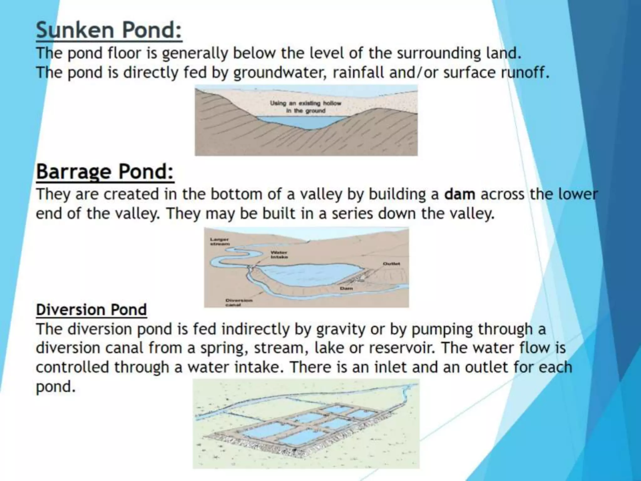 Pond, aquaculture and their types: an overview | PPTX