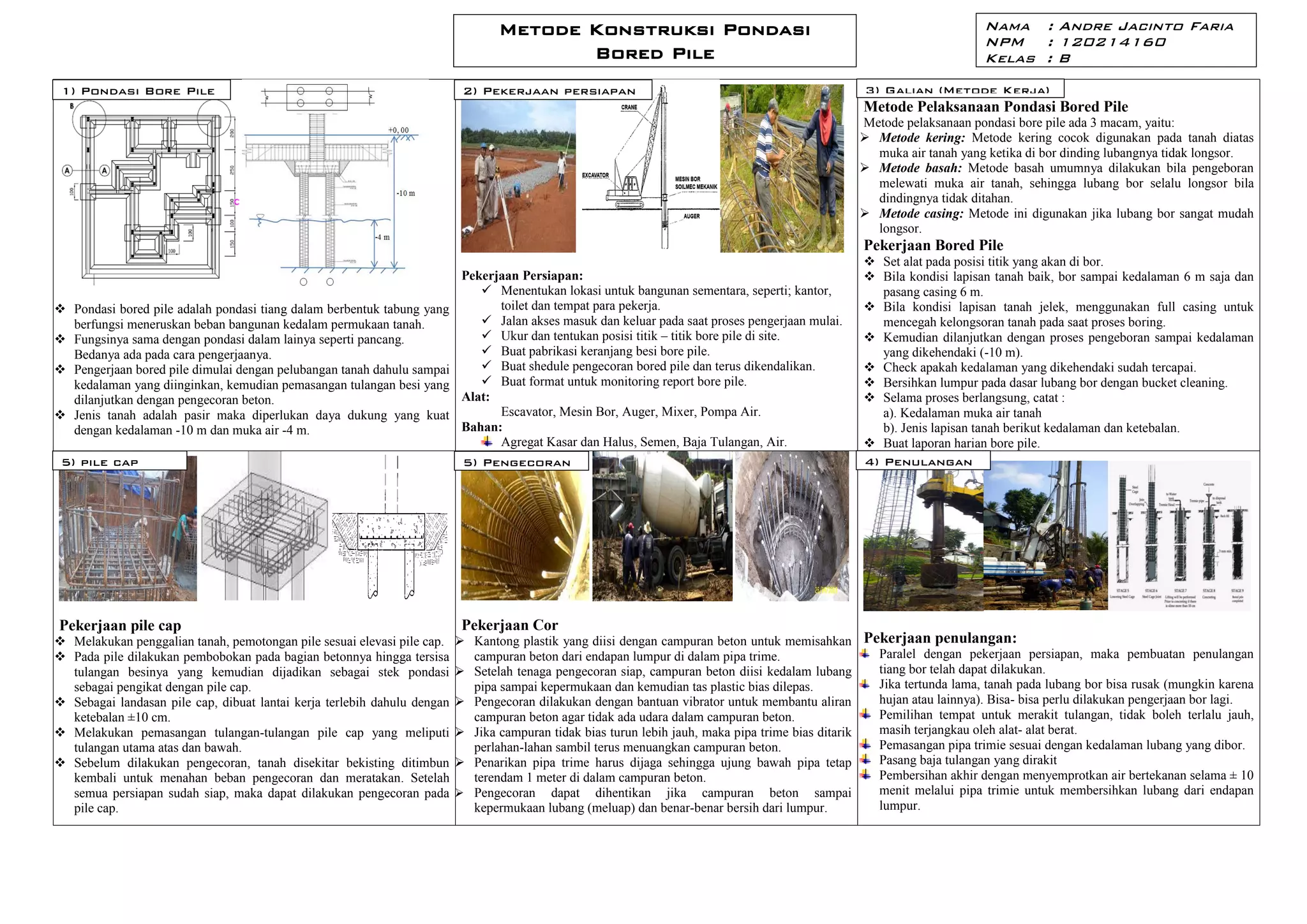 Pondasi bore pile | PDF