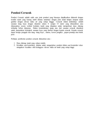 Pondasi cerucuk | DOCX