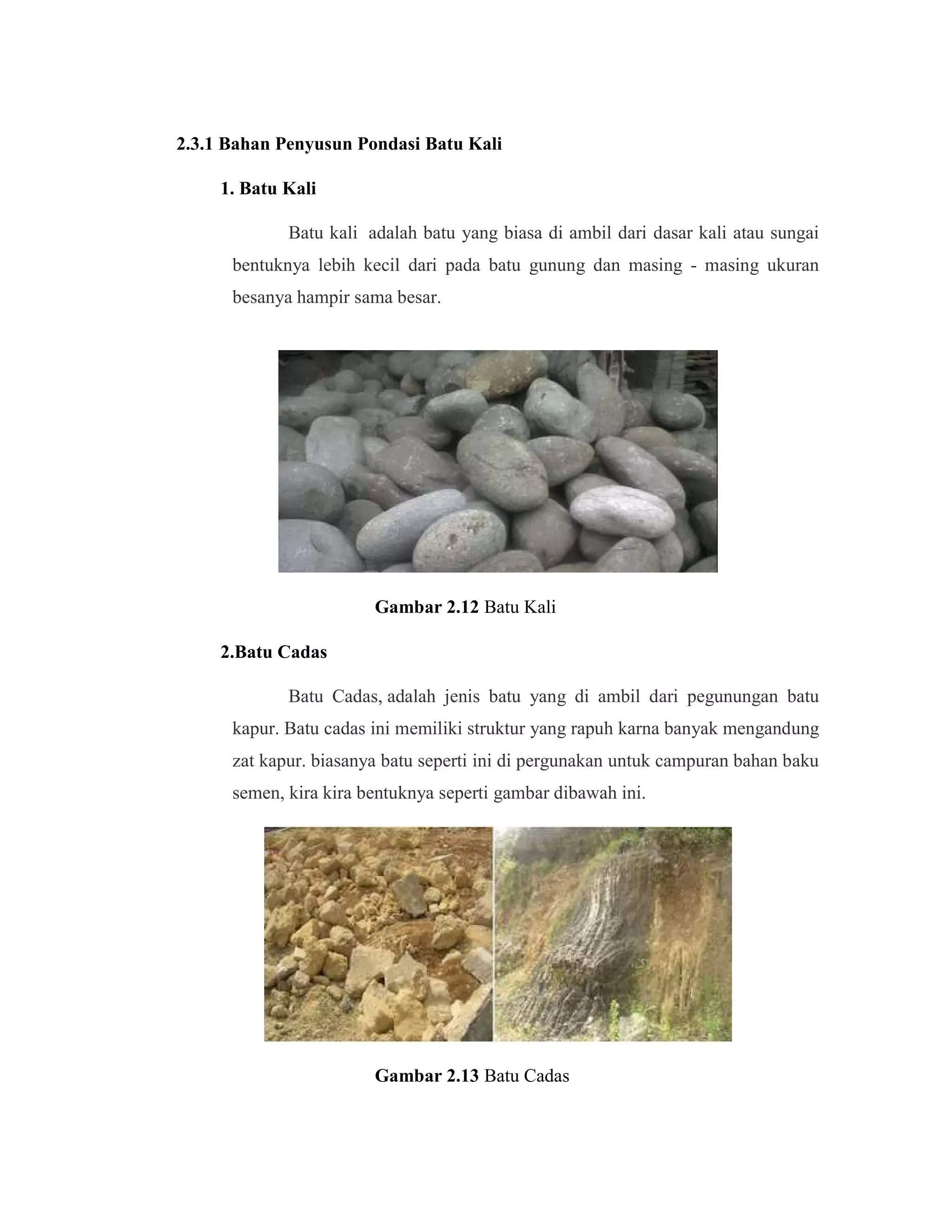 Metode pelaksanaan konstruksi Pondasi Setempat dan Pondasi Batu Kali. | PDF