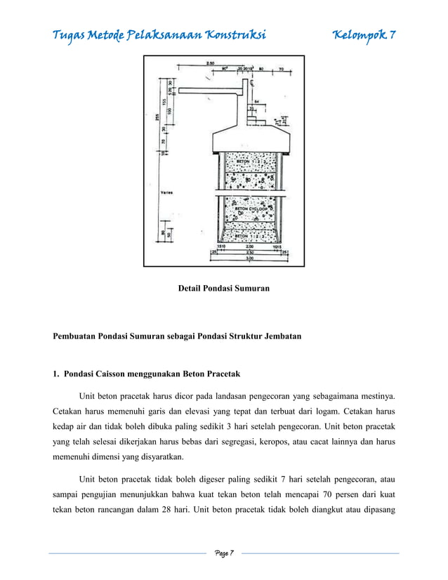 Pondasi sumuran | DOCX