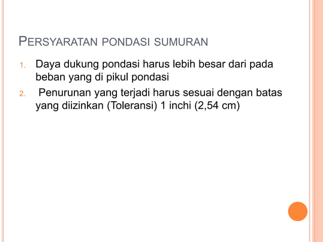 Pondasi sumuran persegi | PPT