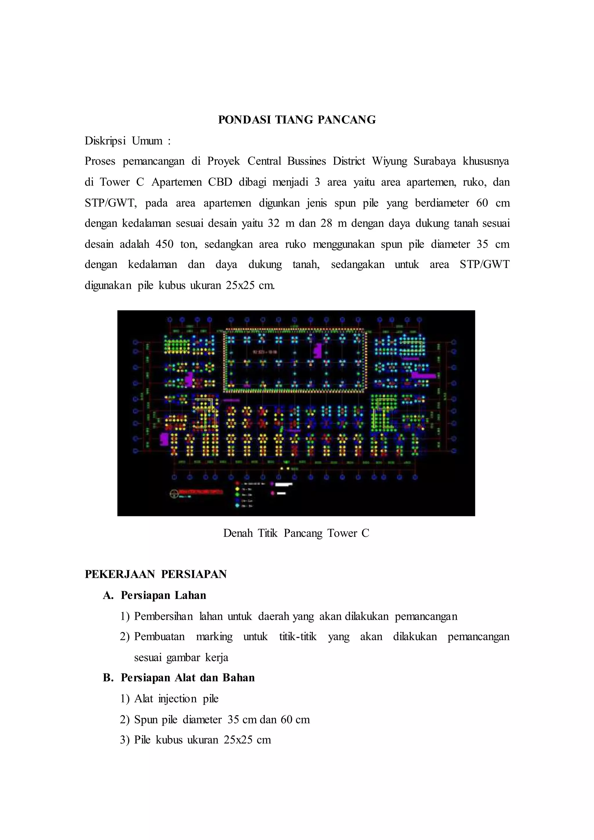 Pondasi tiang pancang | DOCX