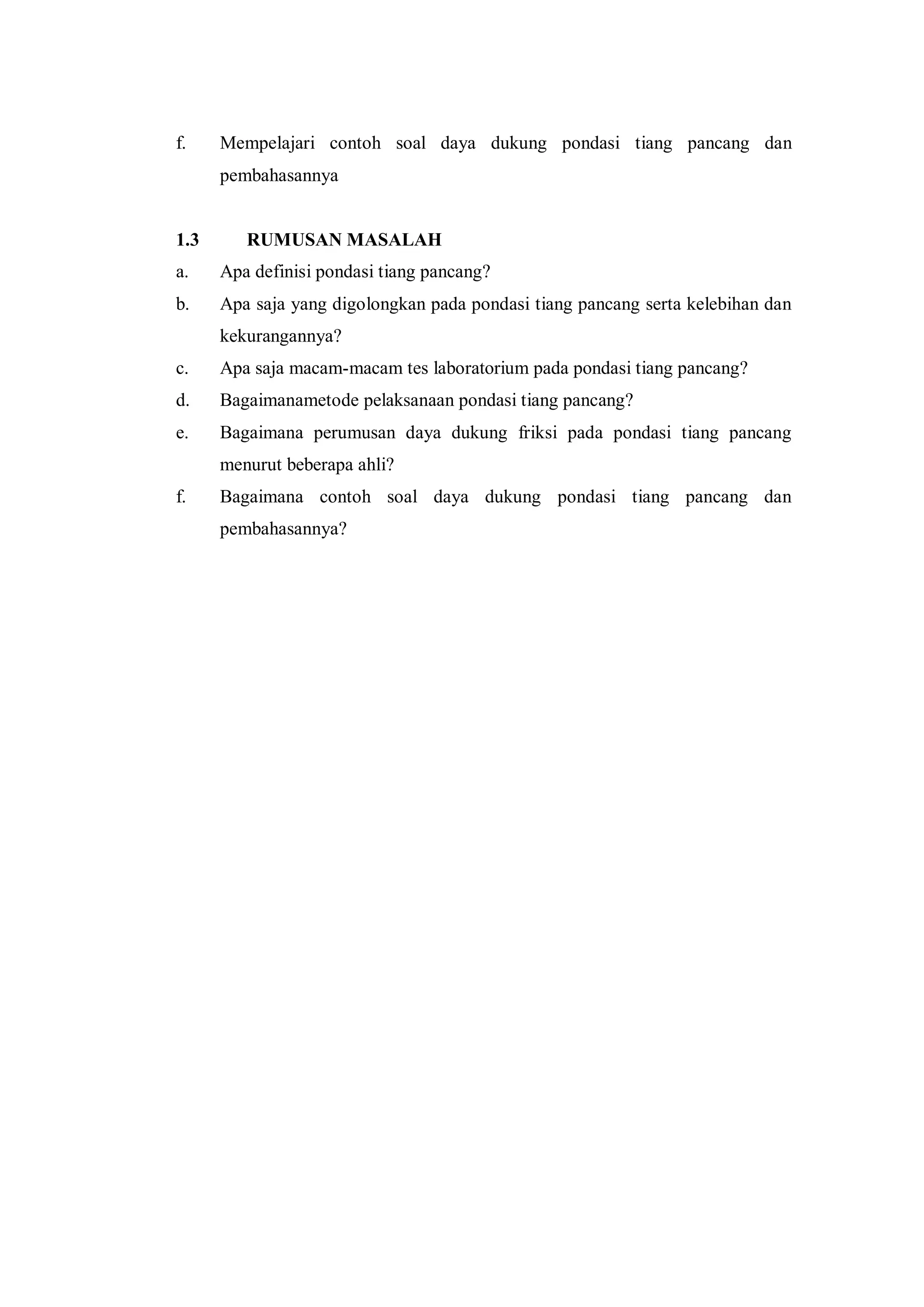 Pondasi tiang pancang univ.gunadarma (ayu, aci, yoan) | PDF