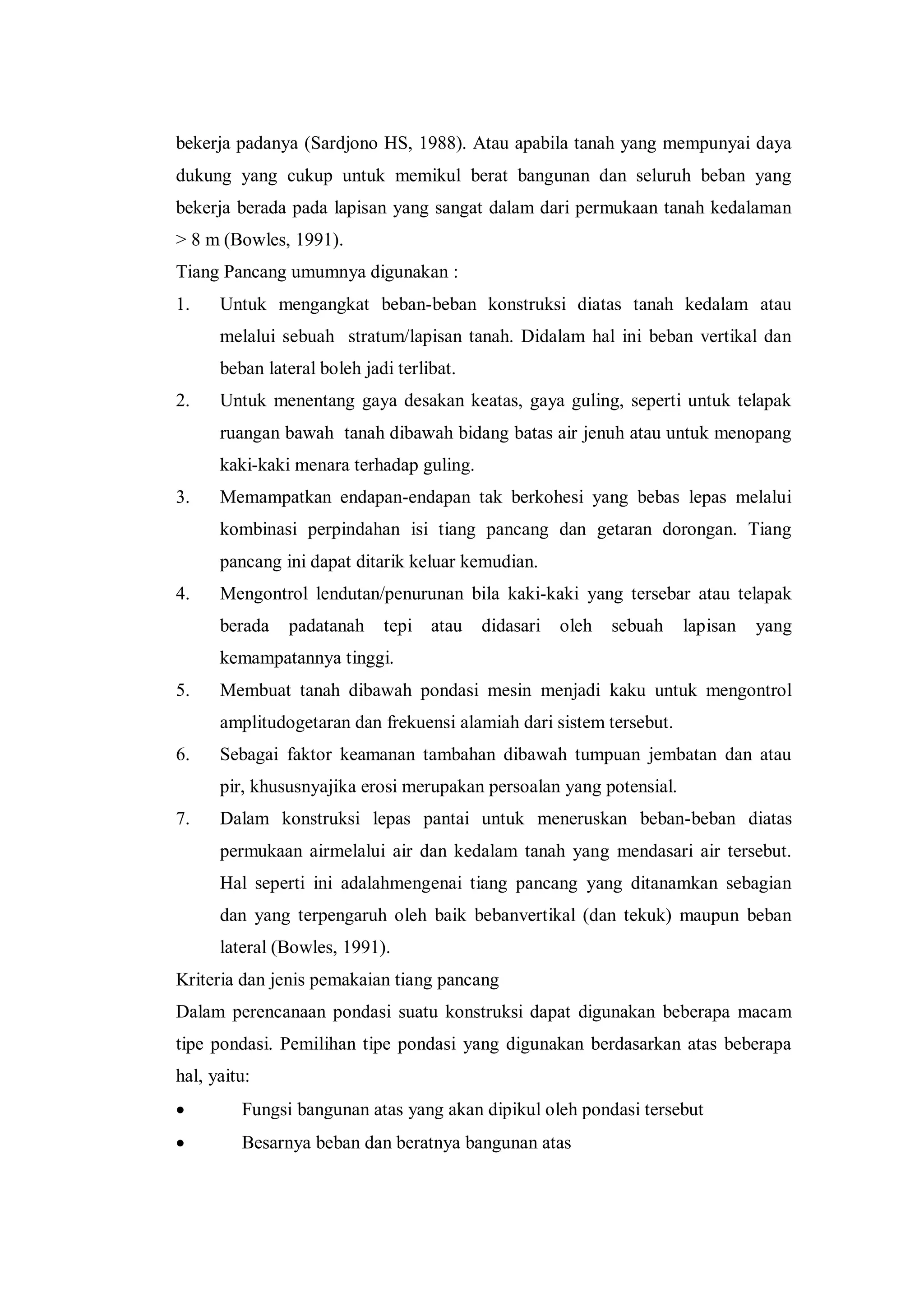 Pondasi tiang pancang univ.gunadarma (ayu, aci, yoan) | PDF