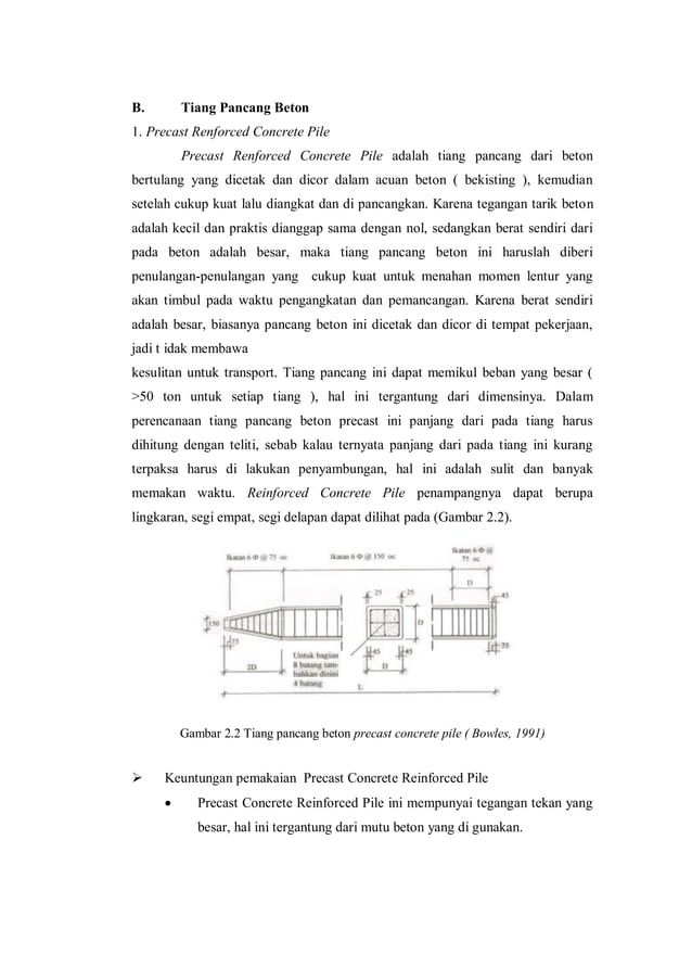 Pondasi tiang pancang univ.gunadarma (ayu, aci, yoan) | PDF