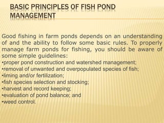 Pond management | PPTX