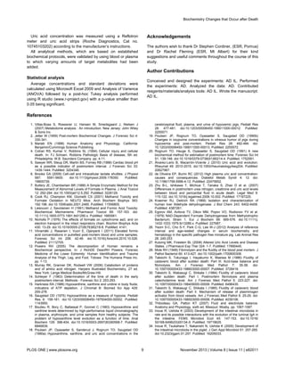 post mortem interval and biochemistry markers | PDF