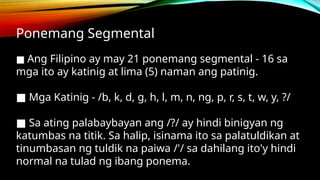 Ponema Segmental at Suprasegmental .pptx
